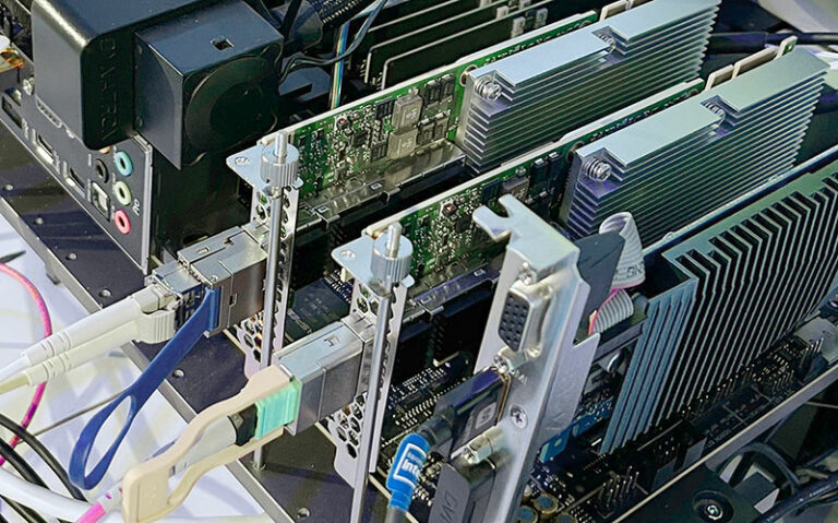 LMS Demos PCIe 5.0 on Agilex-powered ÜberNIC at Intel Vision 2023 ...